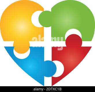 heart in puzzle pieces icon Stock Vector Image & Art - Alamy