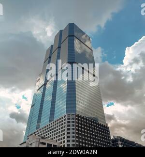 Angular geometric mirror cladding with repeating modern structure Stock ...