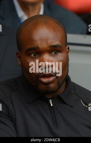 Boxer Jean-Marc Mormeck attending the French First League soccer match ...