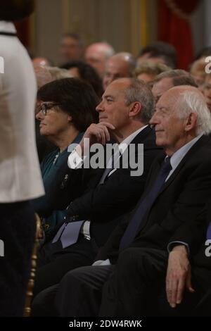Pierre Berge attends a ceremony at the Elysee Palace as French ...