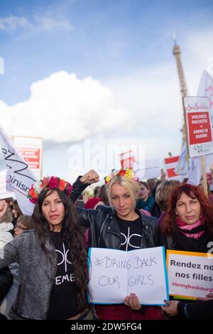 Femen France head Inna Shevchenko portrayed during a rally at Trocadero ...