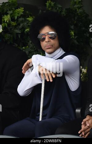 Singer Prince watchinges Rafael Nadal playing his eight-final game of ...