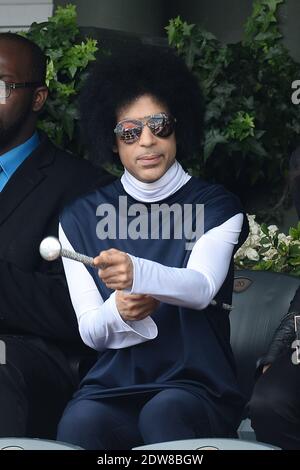 Singer Prince watchinges Rafael Nadal playing his eight-final game of ...