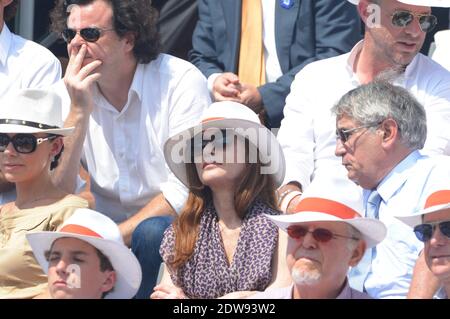 Isabelle Huppert during the match Serbia's Novak Djokovic vs Spain's ...