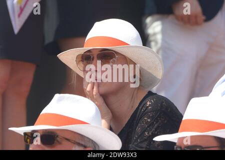 Emmanuelle Beart during the match Serbia's Novak Djokovic vs Spain's ...