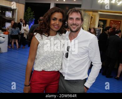 Laurence Roustandjee and her boyfriend Gregory Ferrie attending Reebok ...