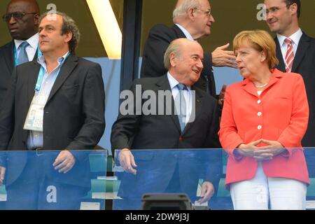 Sepp Blatter and Angela Merkel watching soccer World Cup First round ...