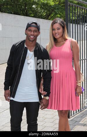 Victor Cruz and Elaina Watley arrive at Louis Vuitton's Spring-Summer ...
