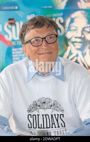 Bill Gates attending a Press Conference Opening the Solidays Music ...