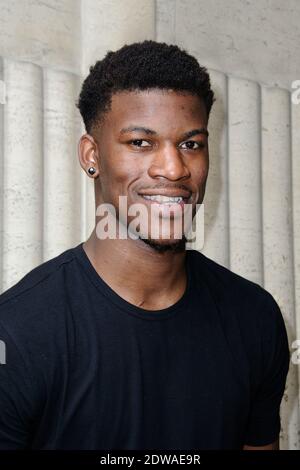 Jimmy Butler attending Cerruti Spring-Summer 2015 men's collection ...