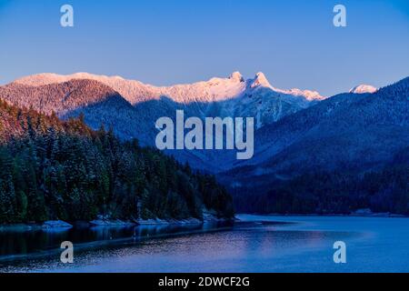 Cleveland Dam, the Lions, Capilano River Regional Park, North Vancouver ...