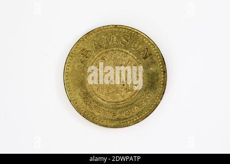 Samson Cigarette Tobacco token Stock Photo - Alamy