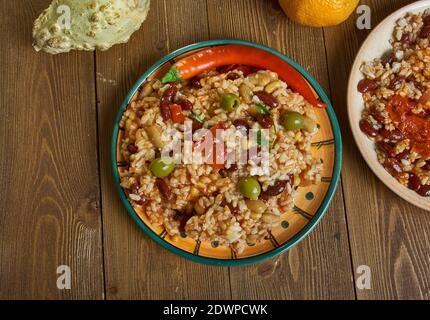 Moro - Dominican Red Beans and Rice close up Stock Photo - Alamy