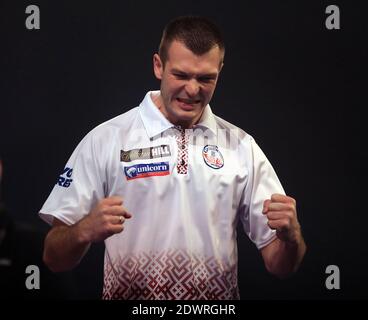 Madars Razma reacts during his match against Dirk van Duijvenbode on ...