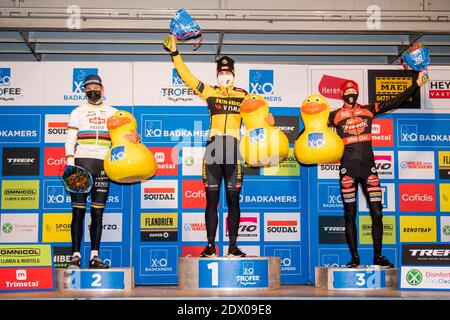 Belgian Michael Vanthourenhout (R) and Wout Van Aert (L) pictured in ...