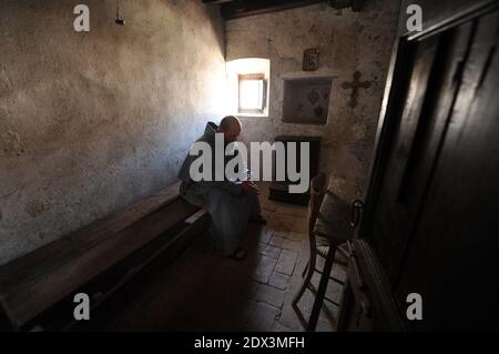 Cell of Saint Francis of Assisi in the Franciscan convent Le Celle ...