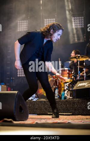 French singer Julien Dore perfoms live in concert at Paleo Festival in ...