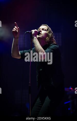 French singer Julien Dore perfoms live in concert at Paleo Festival in ...