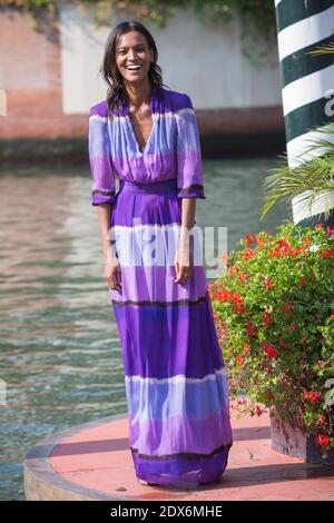 Liya Kebede arriving to the Hotel Excelsior dock during the 71st Venice ...