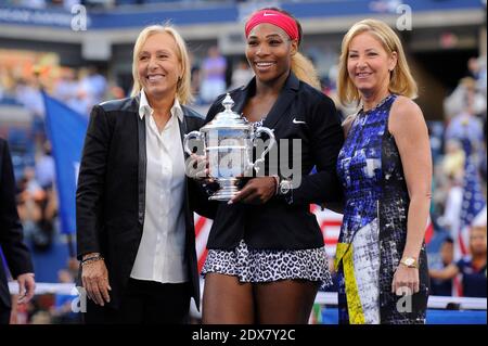 Chris Evert (USA) defeated by Martina Navratilova in the 1983 US Open ...