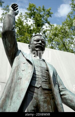 WASHINGTON, D.C. — The statue of President Theodore Roosevelt stands ...