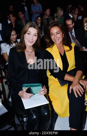Katia Toledano, Carla Bruni arriving at the Dior Spring-Summer 2015 ...