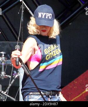 New York NY. Singer Gwen Stefani with her baby boy during Day 13 match ...