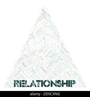 Relationship typography word cloud create with text only Stock Photo ...