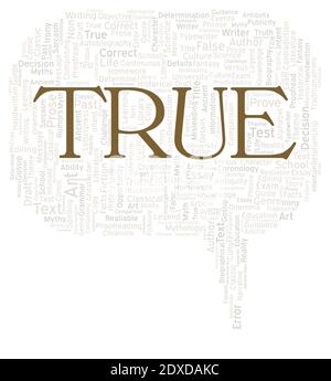 True typography word cloud create with text only Stock Photo - Alamy