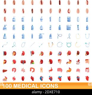 Venous catheter icons set cartoon vector. Intravenous cannula and ...
