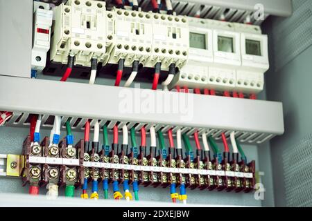 Fusebox control box fuse fuses power station Stock Photo - Alamy