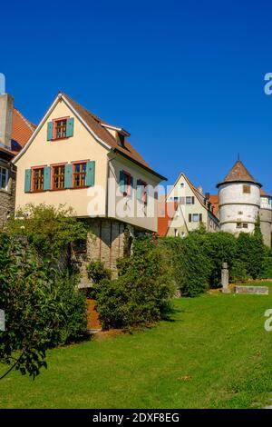 Türme auf der Stadtmauer, Dettelbach, Unterfranken, Bayern, Deutschland ...