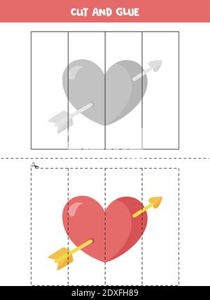 Cutting practice. Educational activity worksheet for kids and toddlers ...