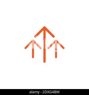 Three red thin arrows point out from the center. Expand Arrows icon. Outward Directions icon ...