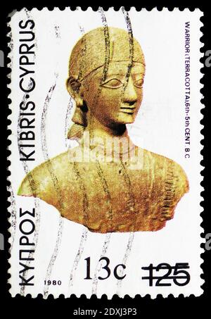 CYPRUS - CIRCA 1980: A stamp printed in Cyprus from the "Archaeological ...