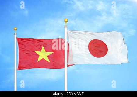 Vietnam, Vietnamese vs Japan, Japanese, Ibaraki Prefecture smoke flags ...