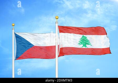 Czech Republic and Lebanon, symbol of country. Czechia vs Lebanese ...