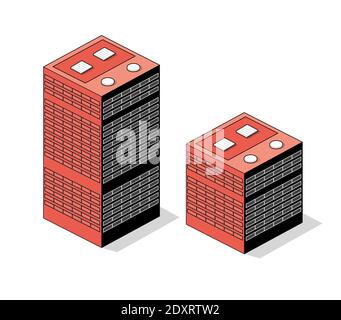 Isometric 3d module block district part of the city Stock Vector Image ...