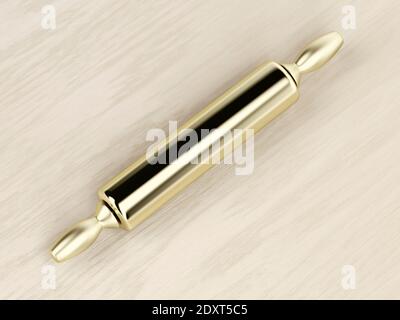 Golden rolling pin Stock Photo - Alamy
