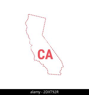 California map. Blank vector map of the Us State. Borders of California for your infographic ...