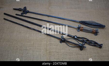 reconstructed viking norse seeress volva distaff seidr wands Stock ...