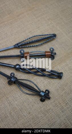 reconstructed viking norse seeress volva distaff seidr wands Stock ...