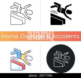 Falling from height linear icon Stock Vector Image & Art - Alamy