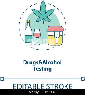 Drugs and alcohol testing concept icon Stock Vector Image & Art - Alamy