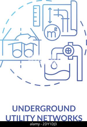 Underground utility network concept icon Stock Vector Image & Art - Alamy