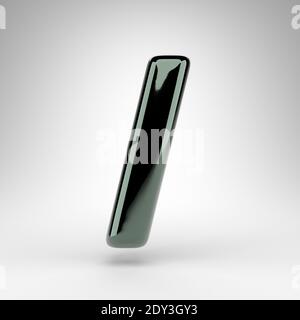 Forward slash symbol on white background. Iron 3D rendered sign with ...