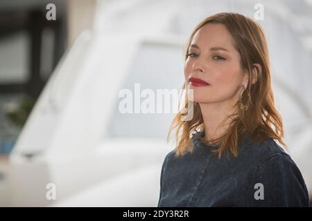 Sienna Guillory of "Helen of Troy" posing at the photocall for MIPCOM ...