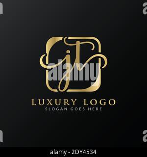 Creative letter JT Logo Design Vector Template. Initial Circle Letter JT Logo Design Stock ...
