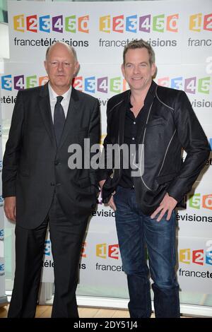 Garou attending the press conference about 'Telethon 2014' at France ...