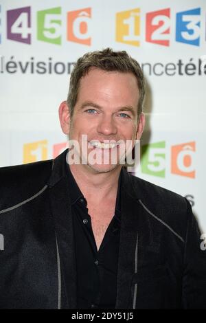 Garou attending the press conference about 'Telethon 2014' at France ...